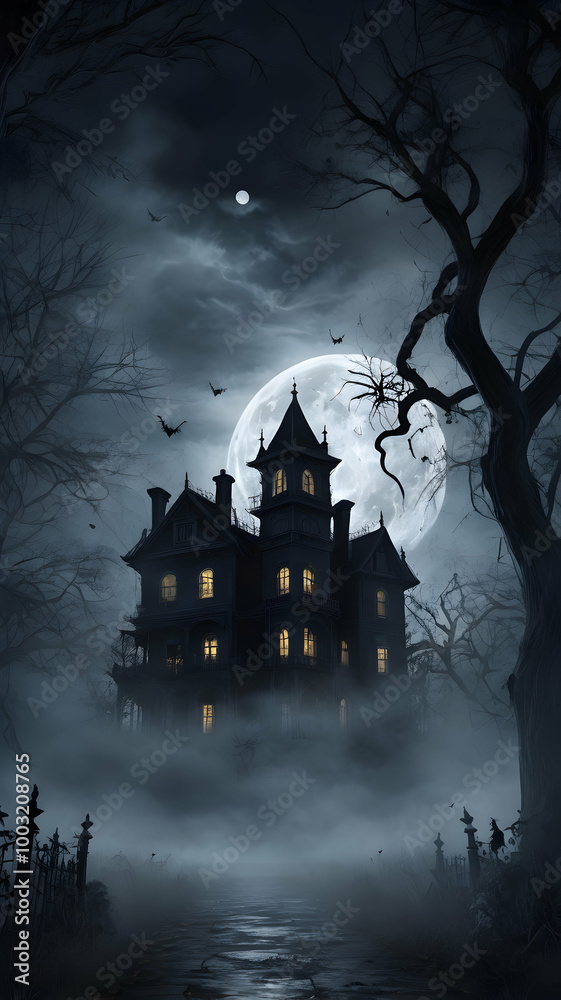 Spooky Halloween themed wallpaper designed for graphic design projects ...