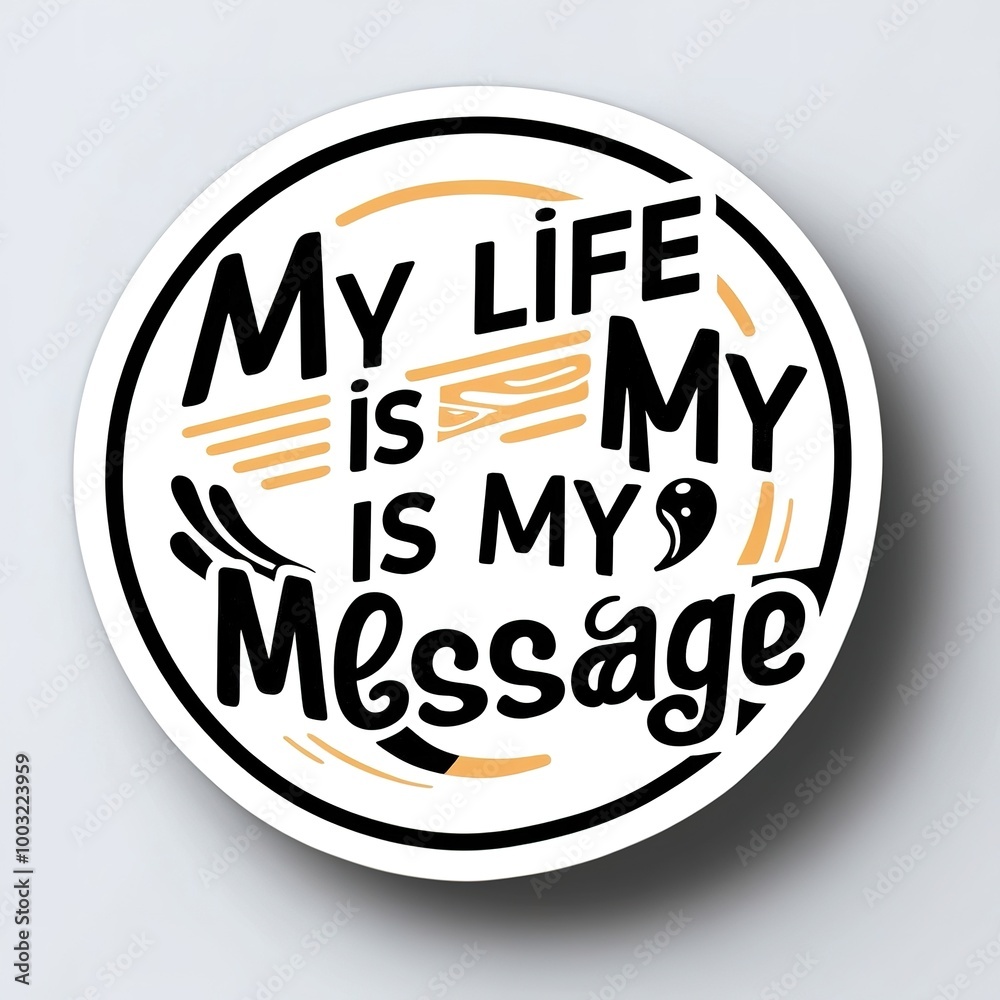 sticker with white border of motivational phrases. positive phrases ...