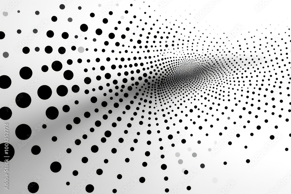 Dot pattern in black and white Stock Illustration | Adobe Stock