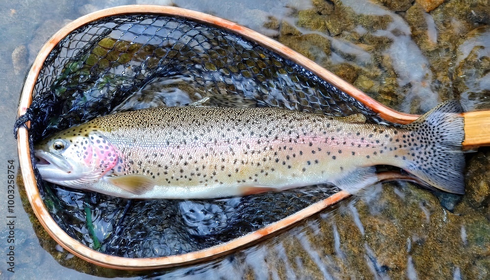 rainbow trout - Oncorhynchus mykiss - is a species native to cold water ...