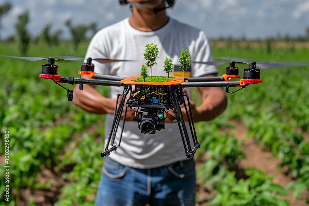 A futuristic reforestation project using drones, where autonomous ... A futuristic reforestation project using drones, where autonomous ...