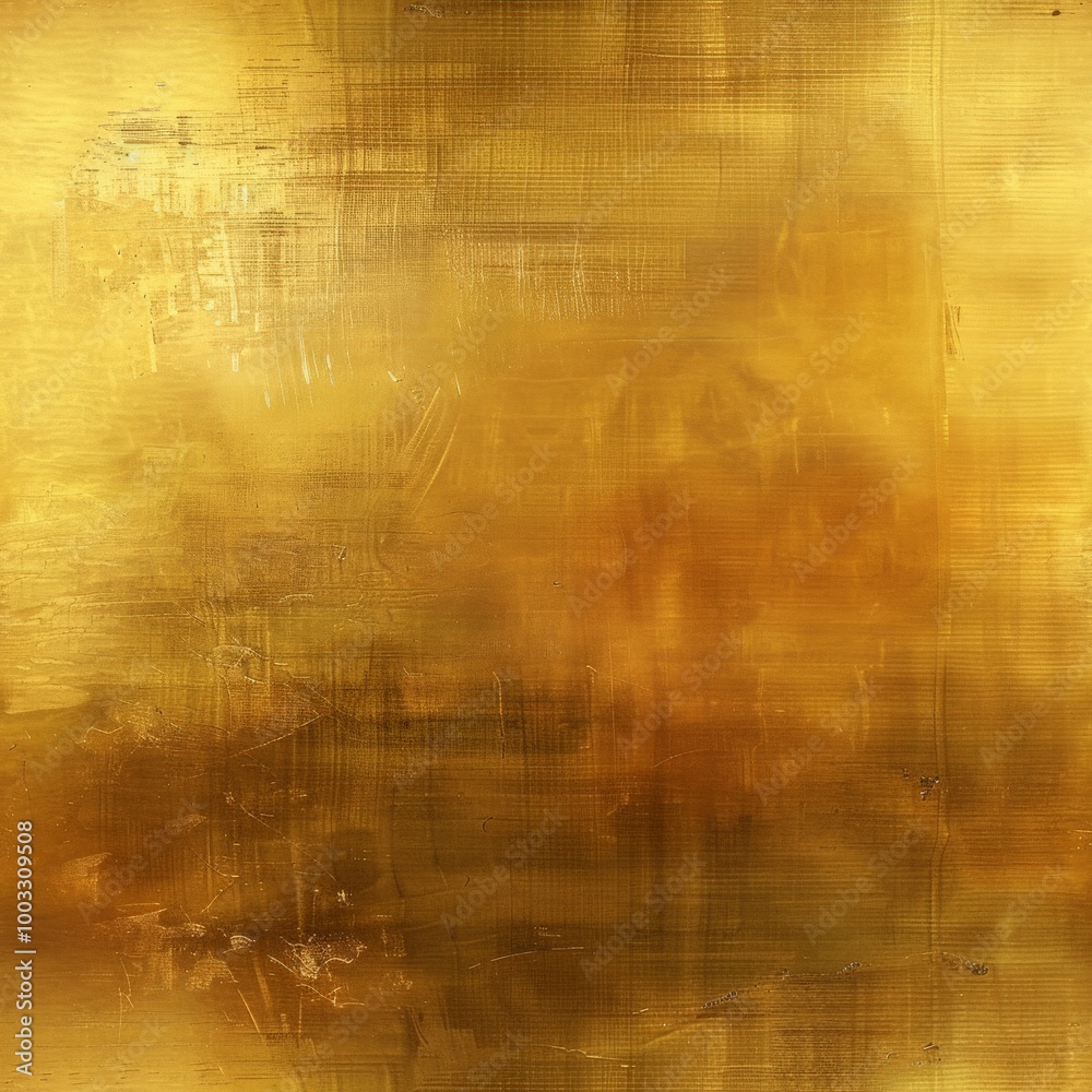 This composition showcases a minimalist design with an abstract gold ...