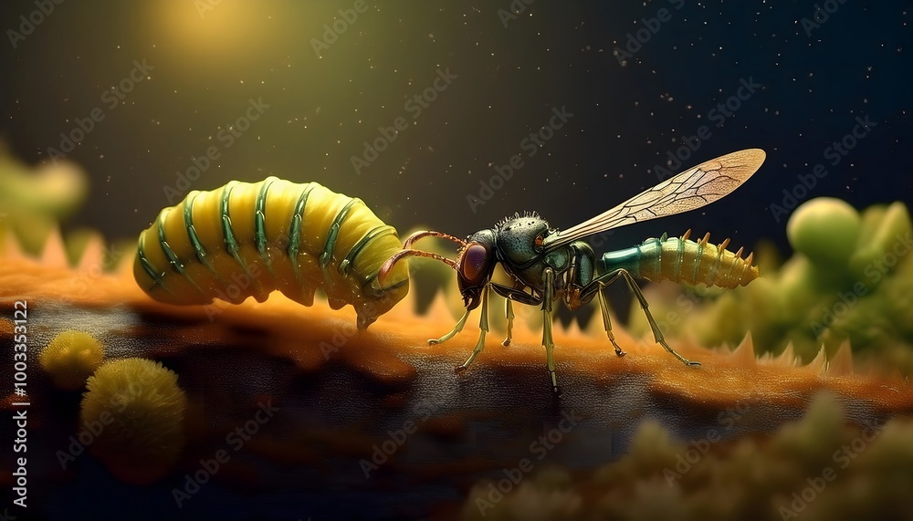 Parasitic relationship concepts - The life cycle of a parasitic wasp ...