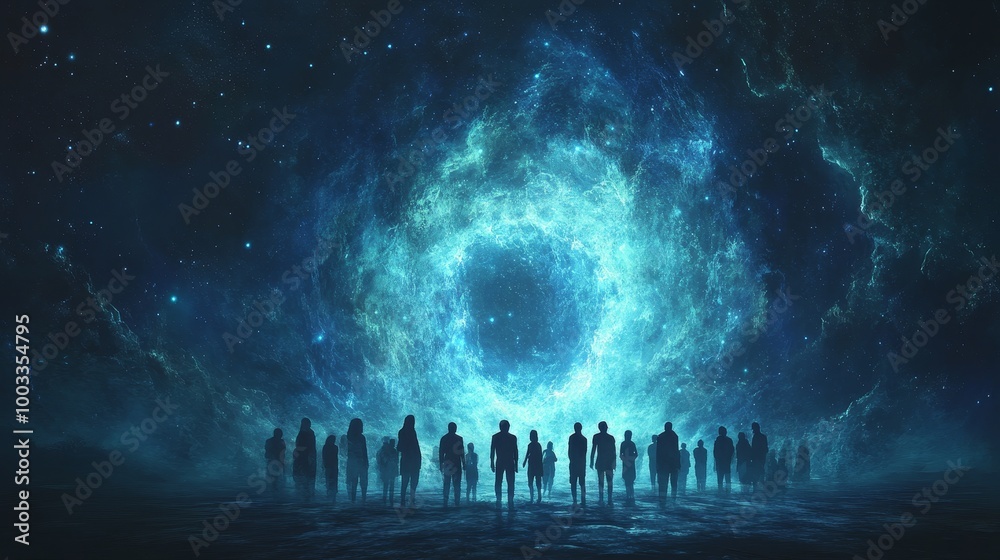 A spiritual depiction of a circle of people, where each person ...