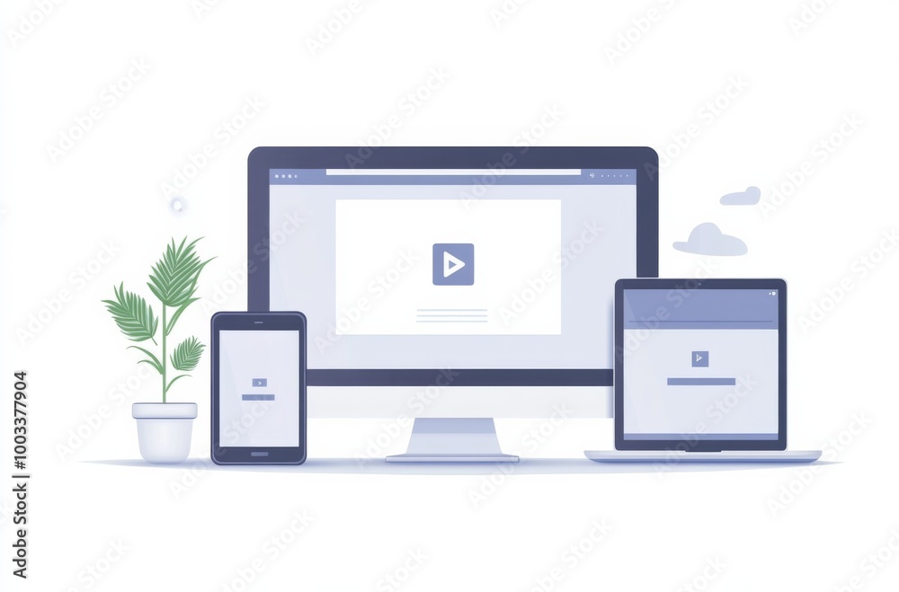 Tablet PC and smartphone displaying website design on multiple devices ...