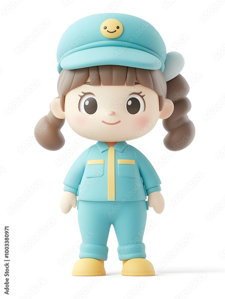 Cheerful 3D character design of a young,smiling social media influencer ...