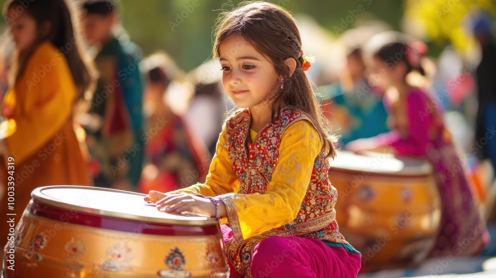 Show a cultural festival with performances, food stalls, and activities ...