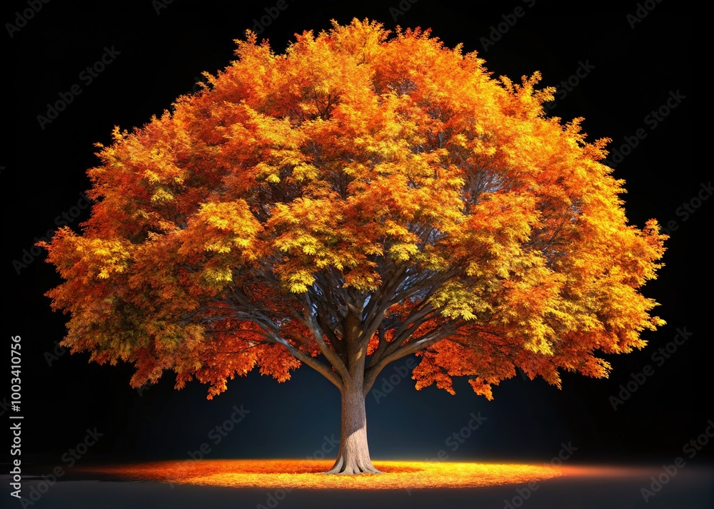 A Detailed 3d Render Of A Fagus Sylvatica Tree Set Against A
