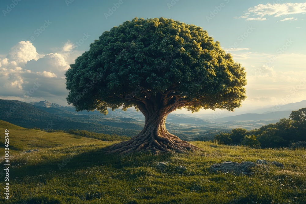 tree shaped like a brain symbolizing emotional intelligence set against ...