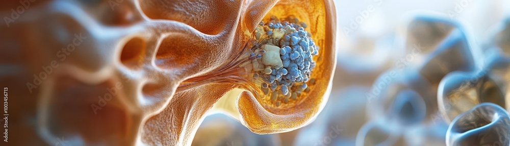 Clear illustration of inner ear anatomy showing infection, Ear ...