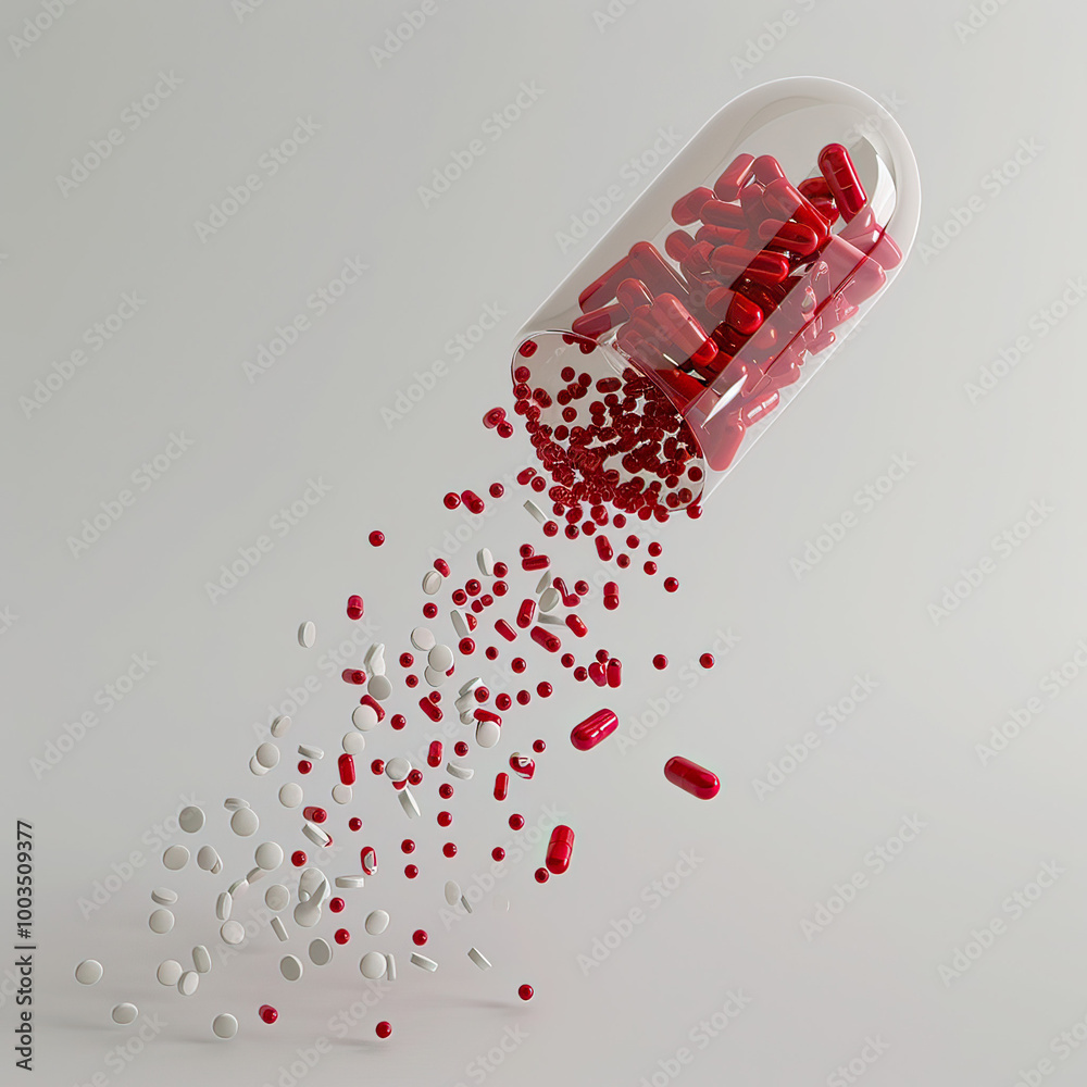 High Resolution 3D Model of Dissolving Pill Stock Photo | Adobe Stock