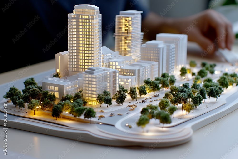 Interactive 3D digital city planning session, where planners manipulate ...