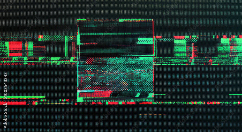 Technical difficulties screen with glitch effect and distorted pixels. Stock Illustration ...