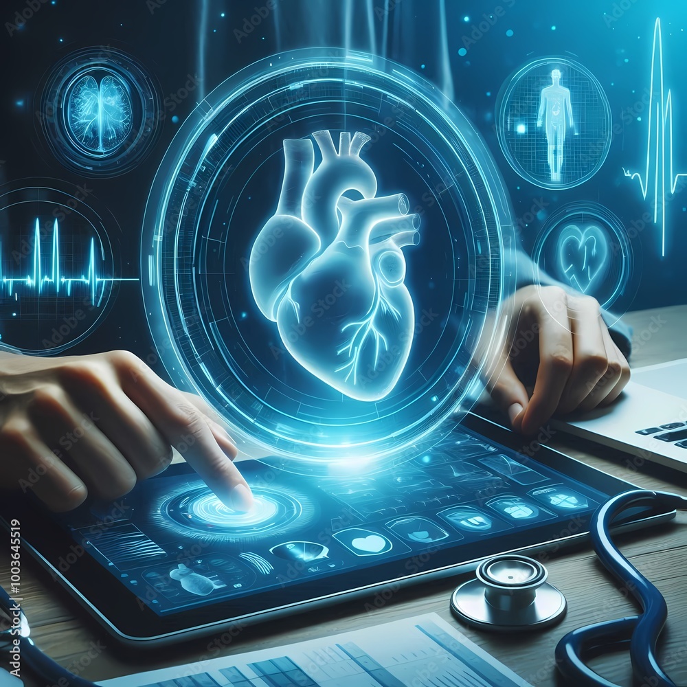 Modern medical cardiology technology includes a medical interface for ...