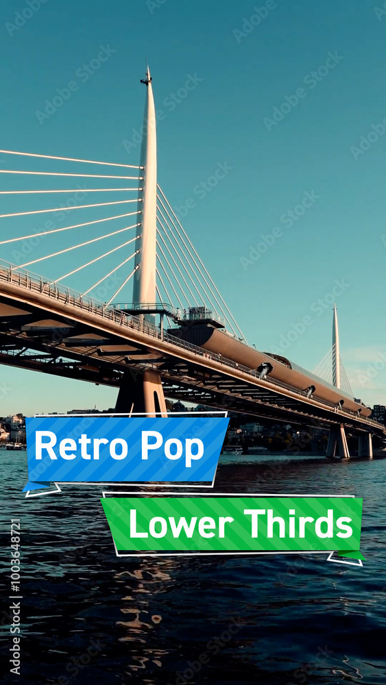 Vertical Retro Pop Lower Thirds Stock Template | Adobe Stock