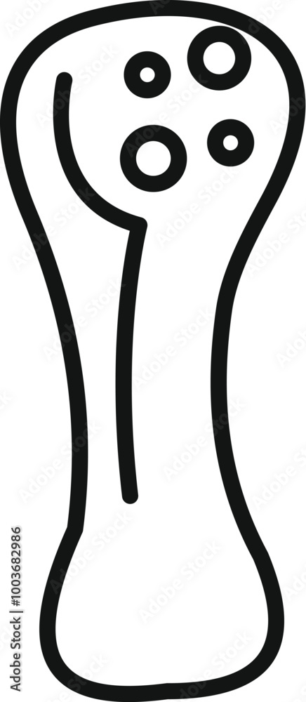 Line drawing of bone marrow being extracted from a bone with a syringe ...