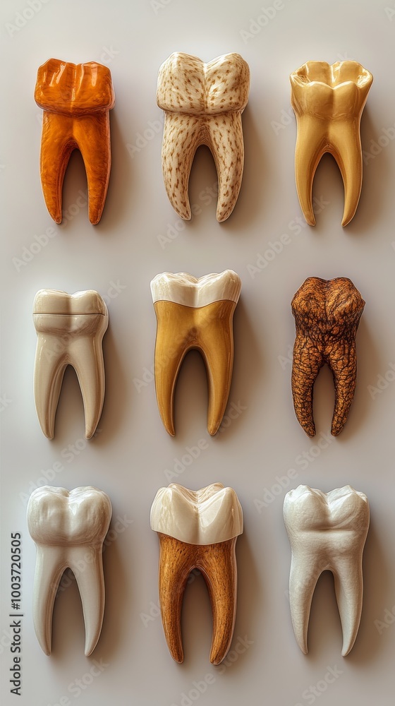 A high-resolution real-life image showcasing the different shapes and ...