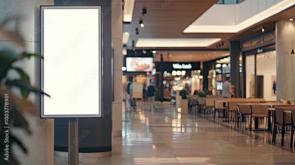 Mock up perspective blank vertical signboard with clipping path on the ...