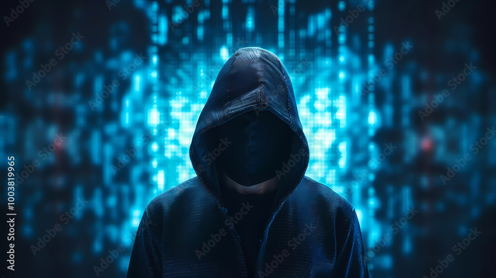 The concept of cyber security, hacking and espionage, technological ...