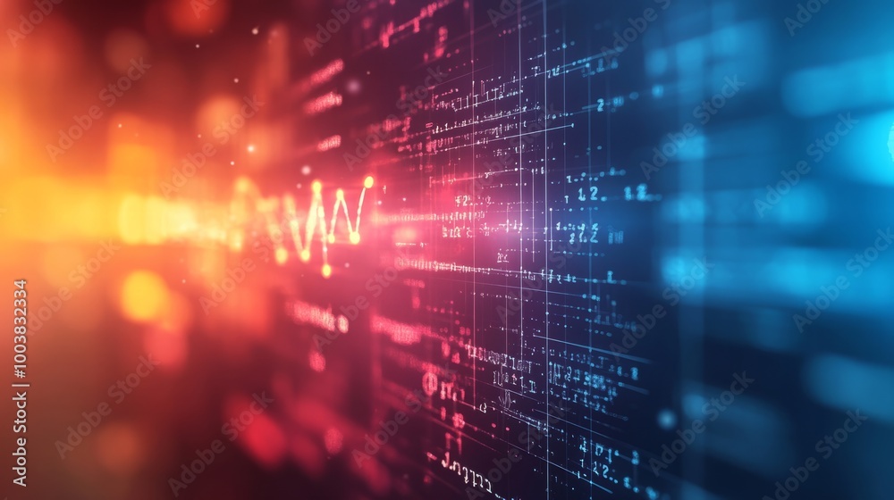 Ultra-Realistic Background Featuring Mathematical Formulas in Bright ...