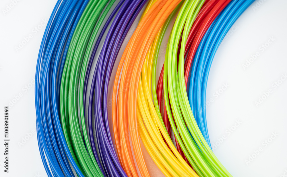 3d pen for creating volume plastic figures isolated on white background ...