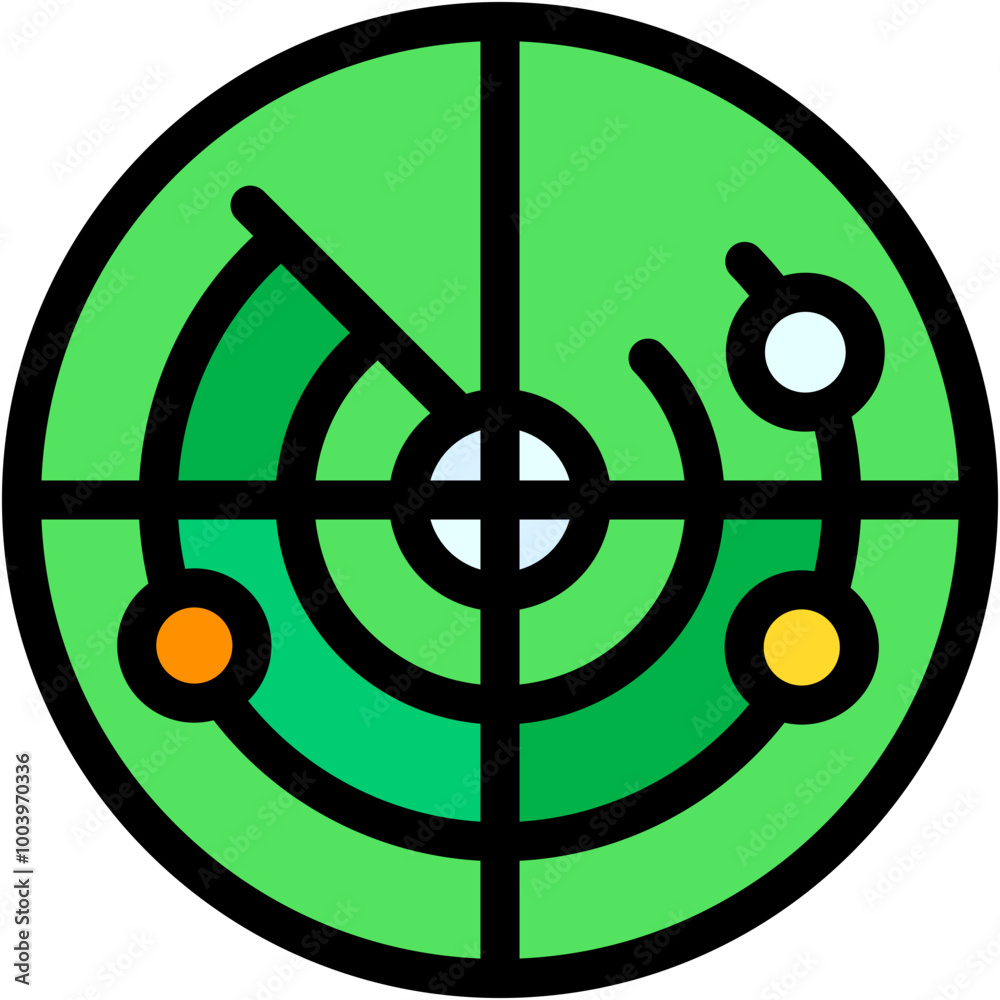 Vector Icon Radar, Detection, Proximity, Location, Position, Maps And ...