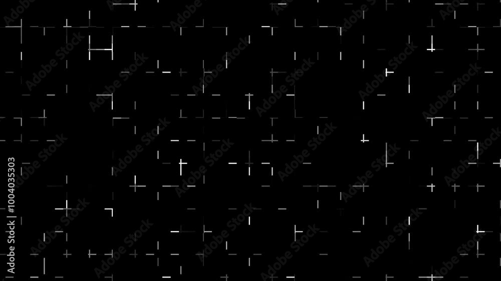 Square distorted grid black paper 4k video background, flickered effect ...