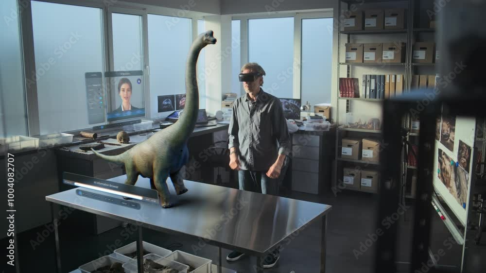 Advanced archaeological lab: 3D graphics of virtual display with AI ...