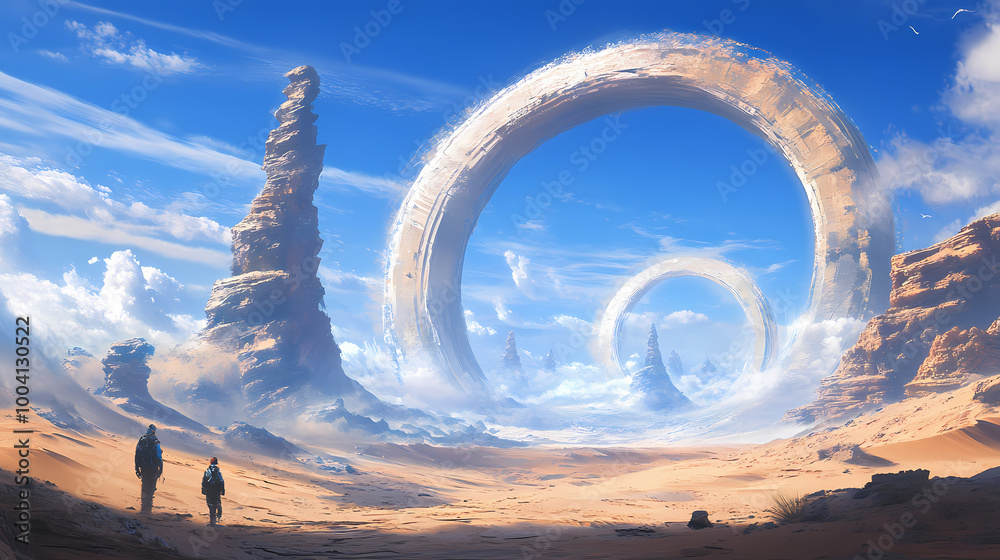 Generative AI, Alternate Dimension Portals in a Vast Desert with ...