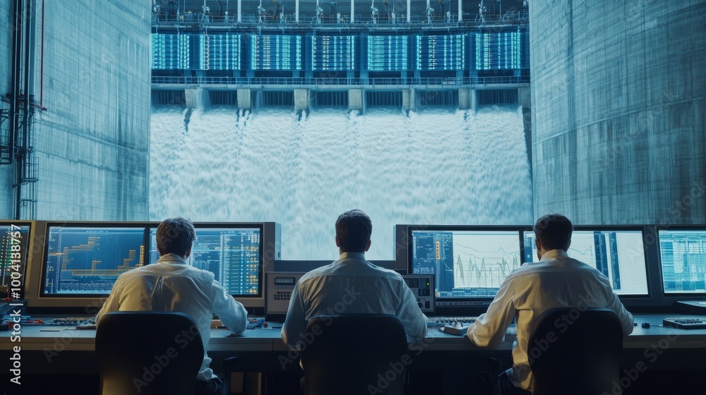 Hydroelectric Power Plant Control Room. Stock Photo | Adobe Stock