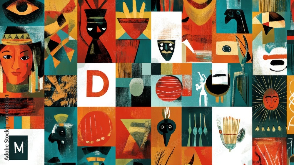 A creative A-Z poster incorporating multicultural elements, showcasing ...