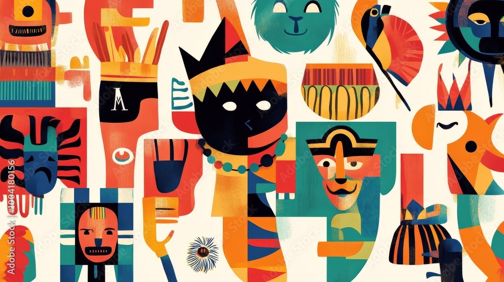 A creative A-Z poster incorporating multicultural elements, showcasing ...