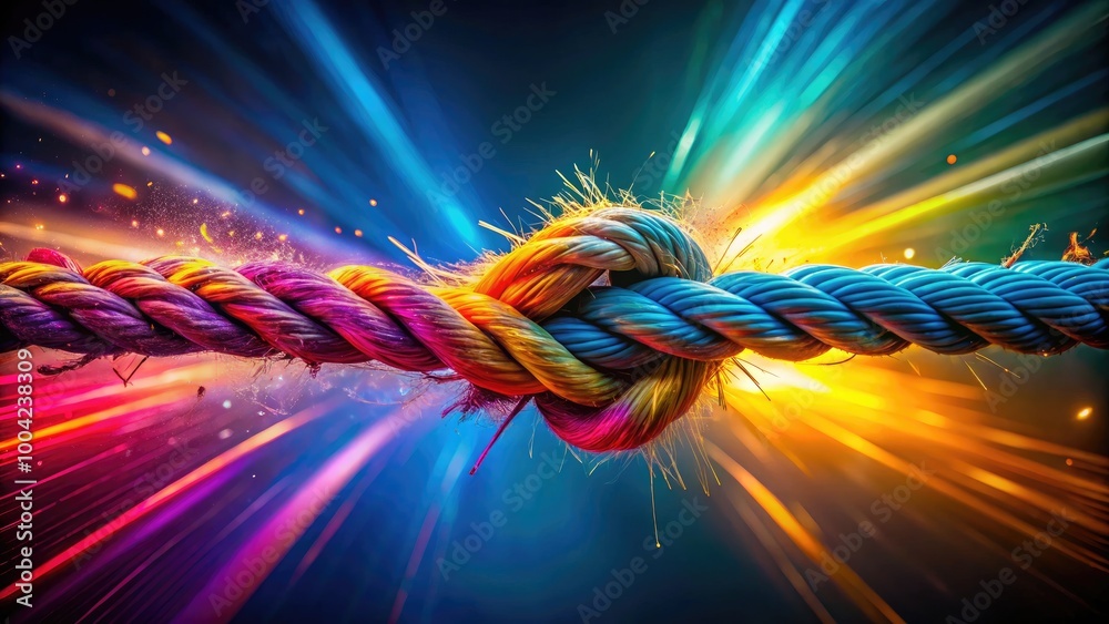 Broken Rope Concept Capturing Failure with Motion Blur and Stroboscopic ...