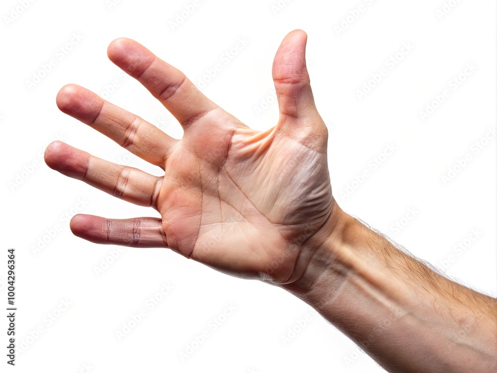 Hand Gesture of Grabbing Fingers and Open Palm Reaching to Catch and ...
