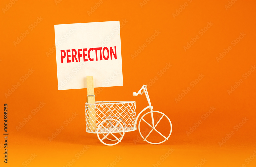 Perfection symbol. Concept word Perfection on beautiful white paper on ...