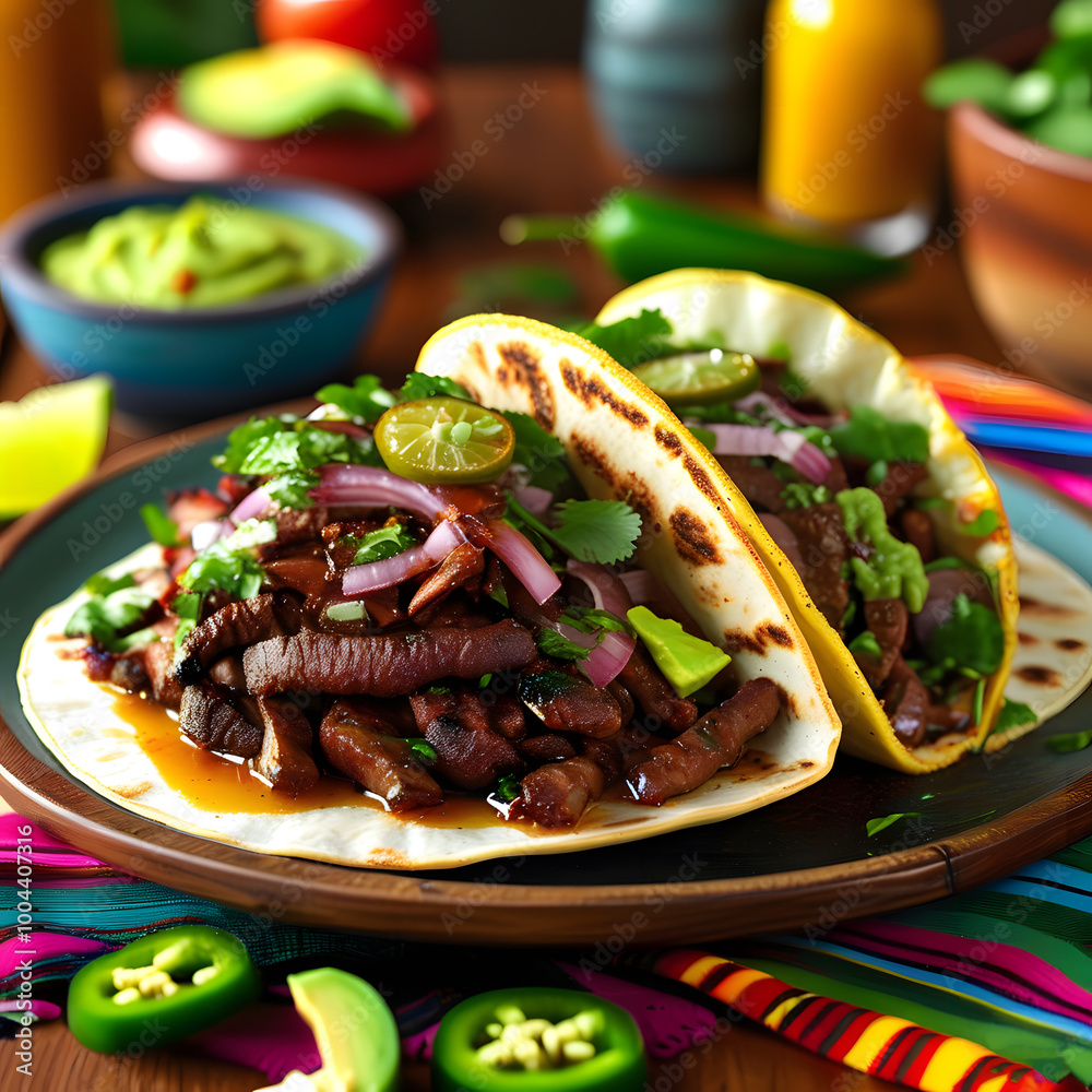 Tacos Food Template Background, Maxican Tacos food street, fast food ...