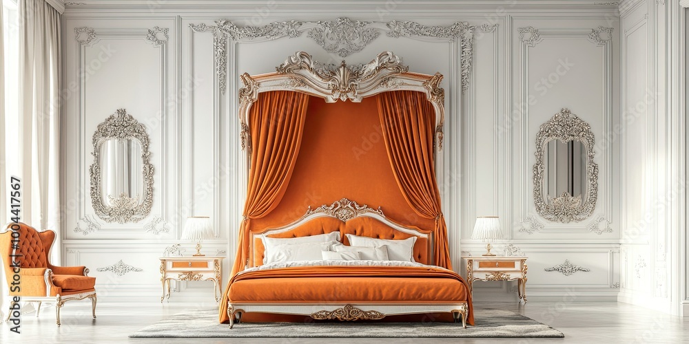 luxury classic royal bone bedroom with orange elegant traditional royal ...