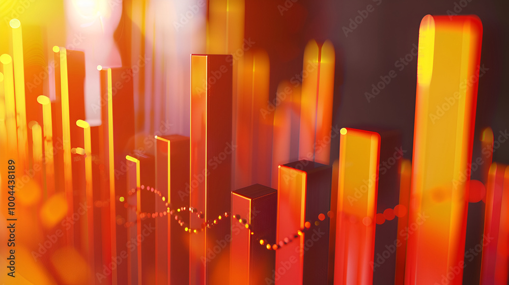 Dynamic financial progress arrows backdrop with ample space provided ...