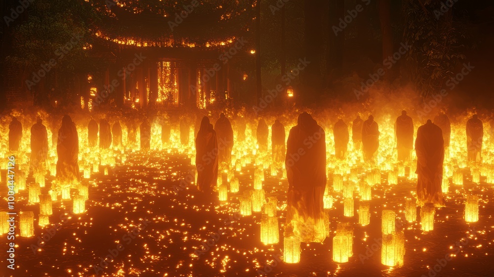 Spirits Awaken: Haunting Ancient Chinese Lantern Festival of Dark ...