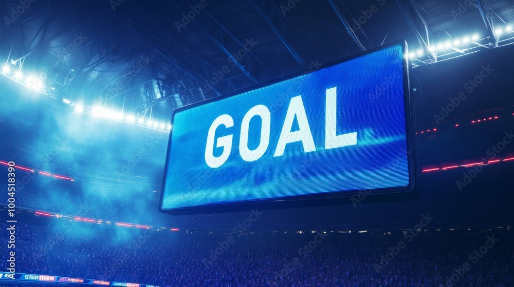 ภาพประกอบสต็อก Exhilarating Football Goal Celebration in Stadium with ...