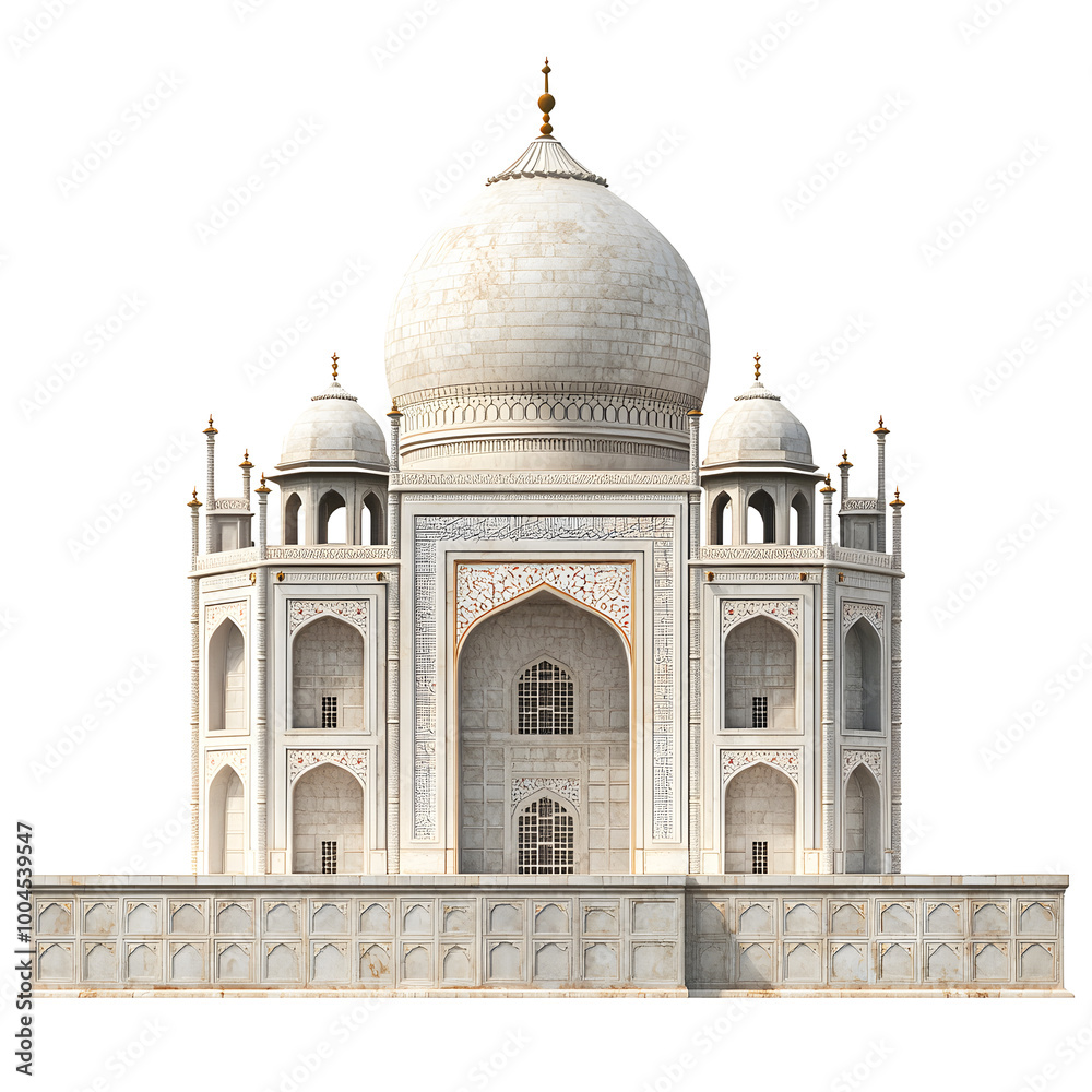 Taj Mahal A detailed replica of the Taj Mahal, side view to display its ...