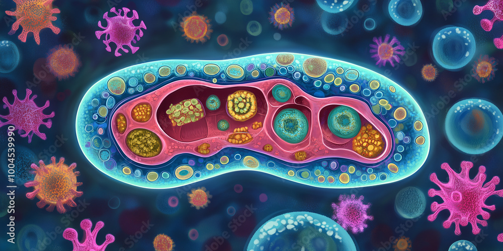 Internal digestive process of a paramecium, showing food vacuoles ...