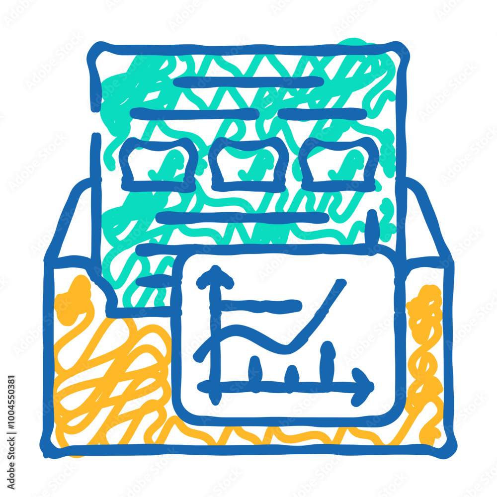 track email campaigns doodle icon sketch vector. track email campaigns ...