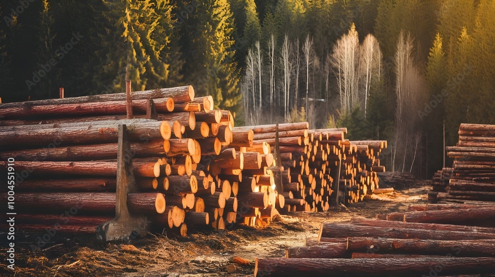 Stacked Log Timber Forestry Wood Lumber Industry Natural Resources ...