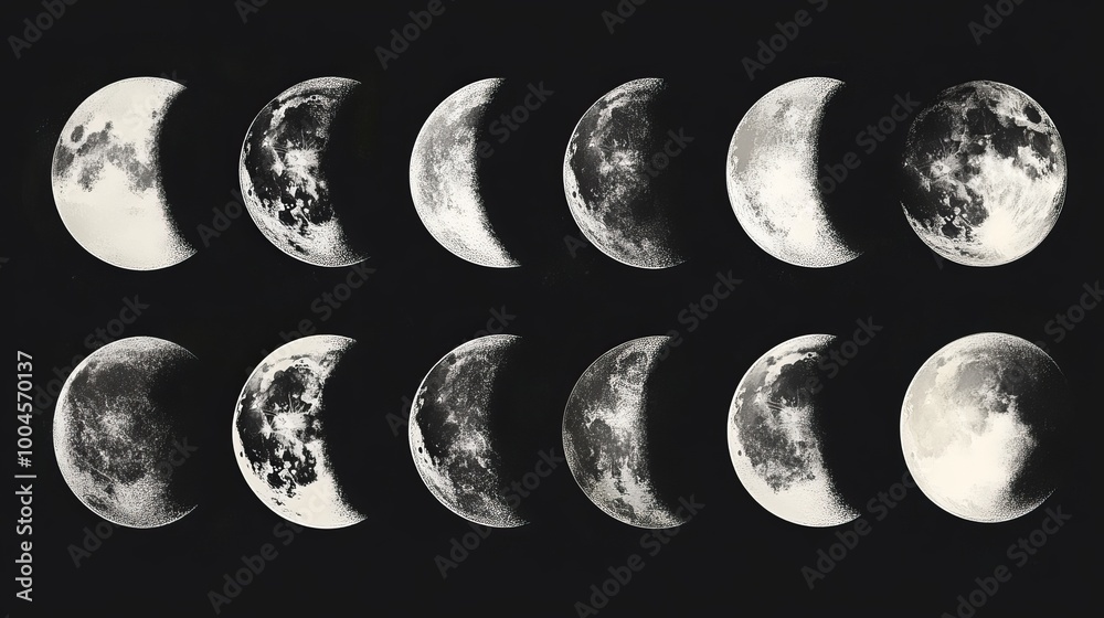 Exploring the Enigmatic Phases of the Moon: A Comprehensive Vector ...
