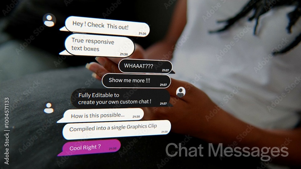 Eclipse Responsive Chat Messages Stock Template | Adobe Stock