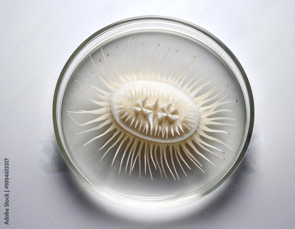 Fictional Parasite in Petri Dish Stock Illustration | Adobe Stock