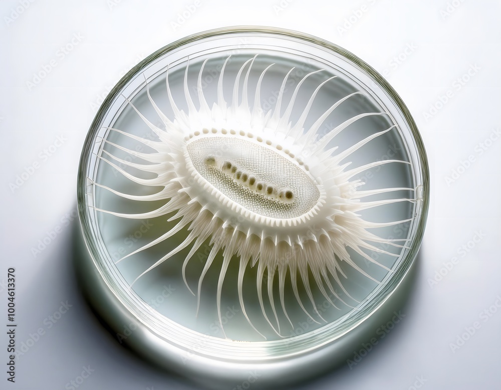 Fictional Parasite in Petri Dish Stock Illustration | Adobe Stock