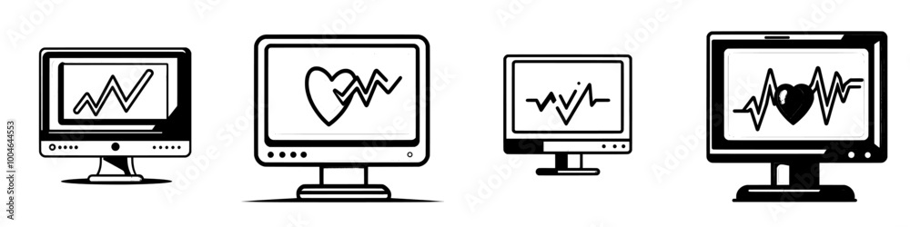 Monitor with a checkmark and vital sign lines, indicating approval for ...