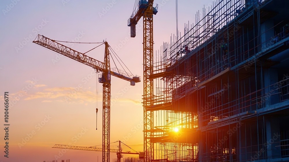 Hotel construction in bustling market area, blending with local culture ...